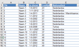 Met voorwaardelijke opmaak in Excel een rij kleuren | HR-ICT opleidingen